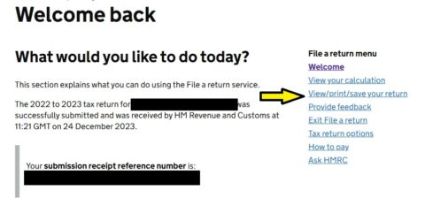 How to download your SA100 - Your full tax return 2024 - One ...